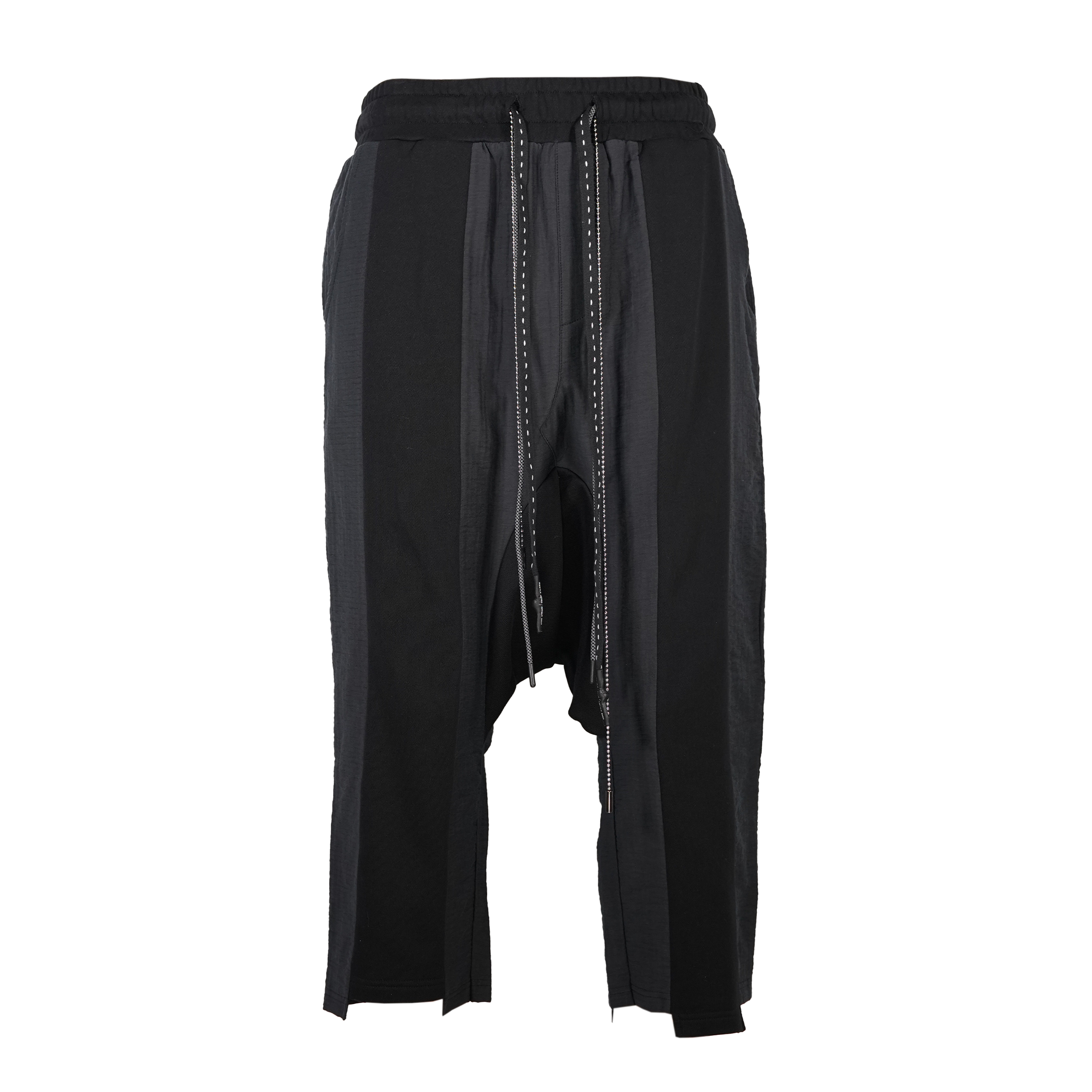 SPLICED DROP CROTCH PANT - BLACK – Mostly Heard Rarely Seen
