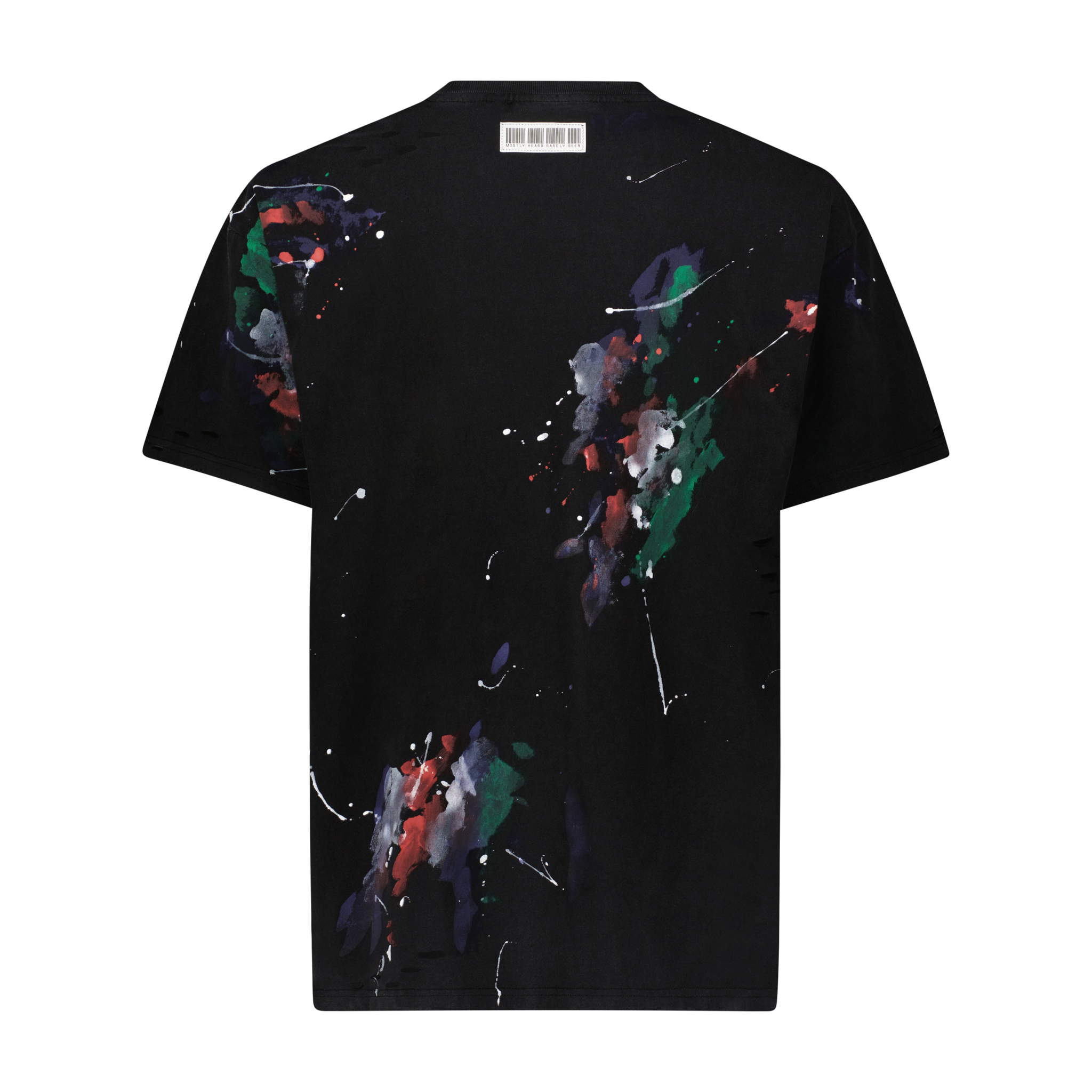 "WARPED TEXT SPLATTER PAINT" TEE – Mostly Heard Rarely Seen