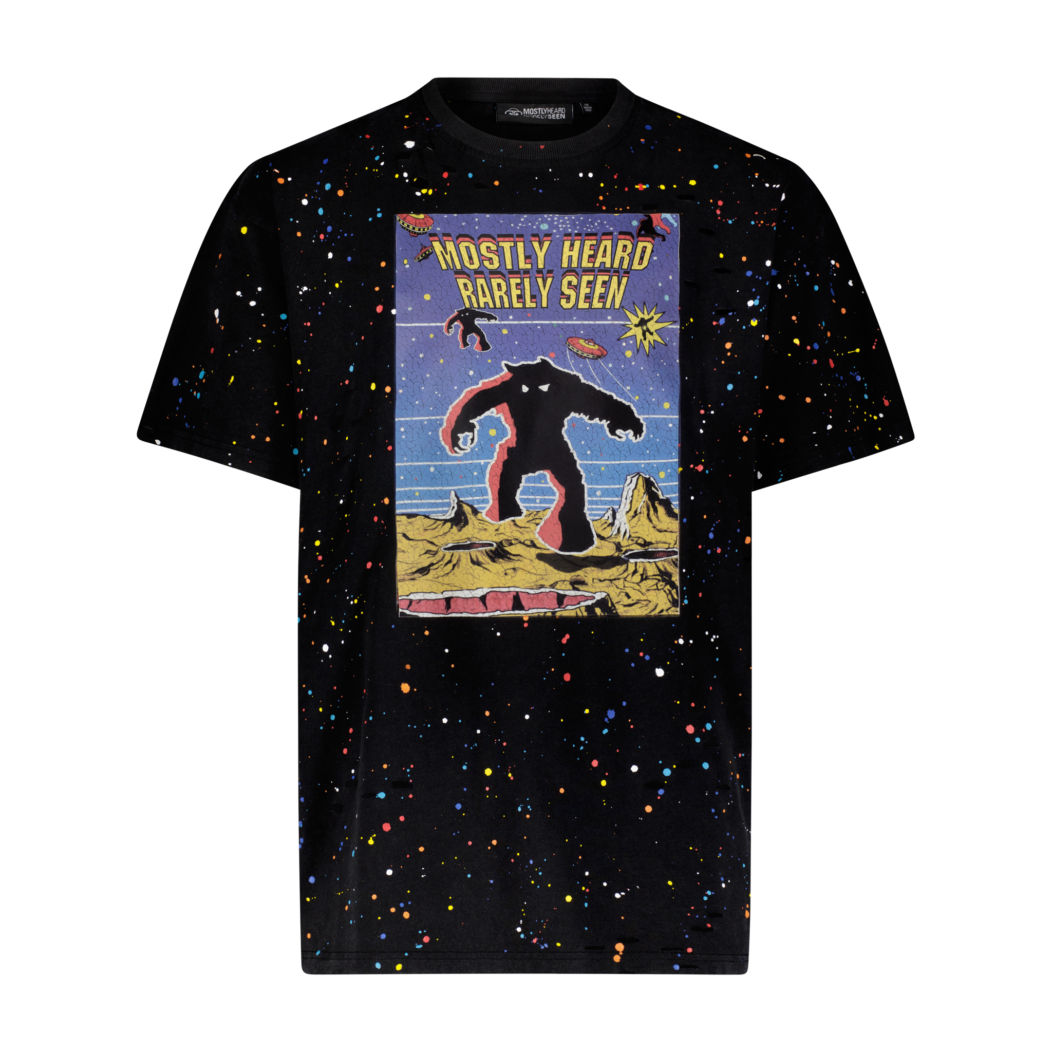 "INVADORS SPLATTER PAINT" TEE – Mostly Heard Rarely Seen