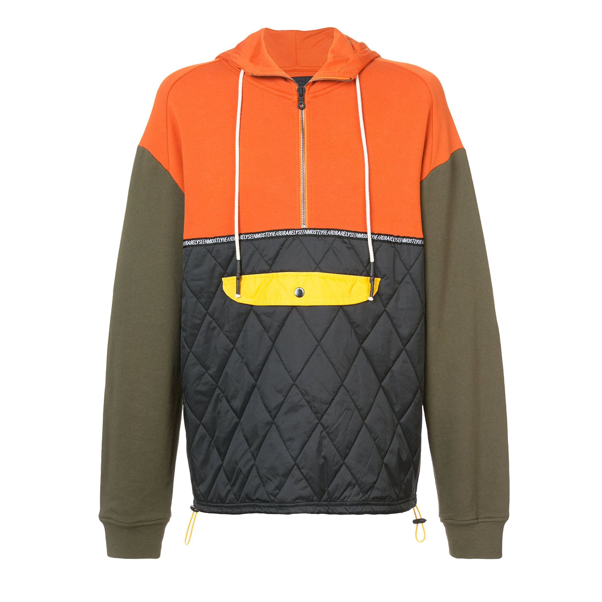 MIXED COLOR AND FABRIC HOODIE – Mostly Heard Rarely Seen